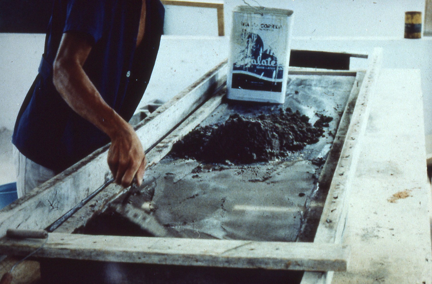 Spreading Cement Into Frame Dw Digital Archive