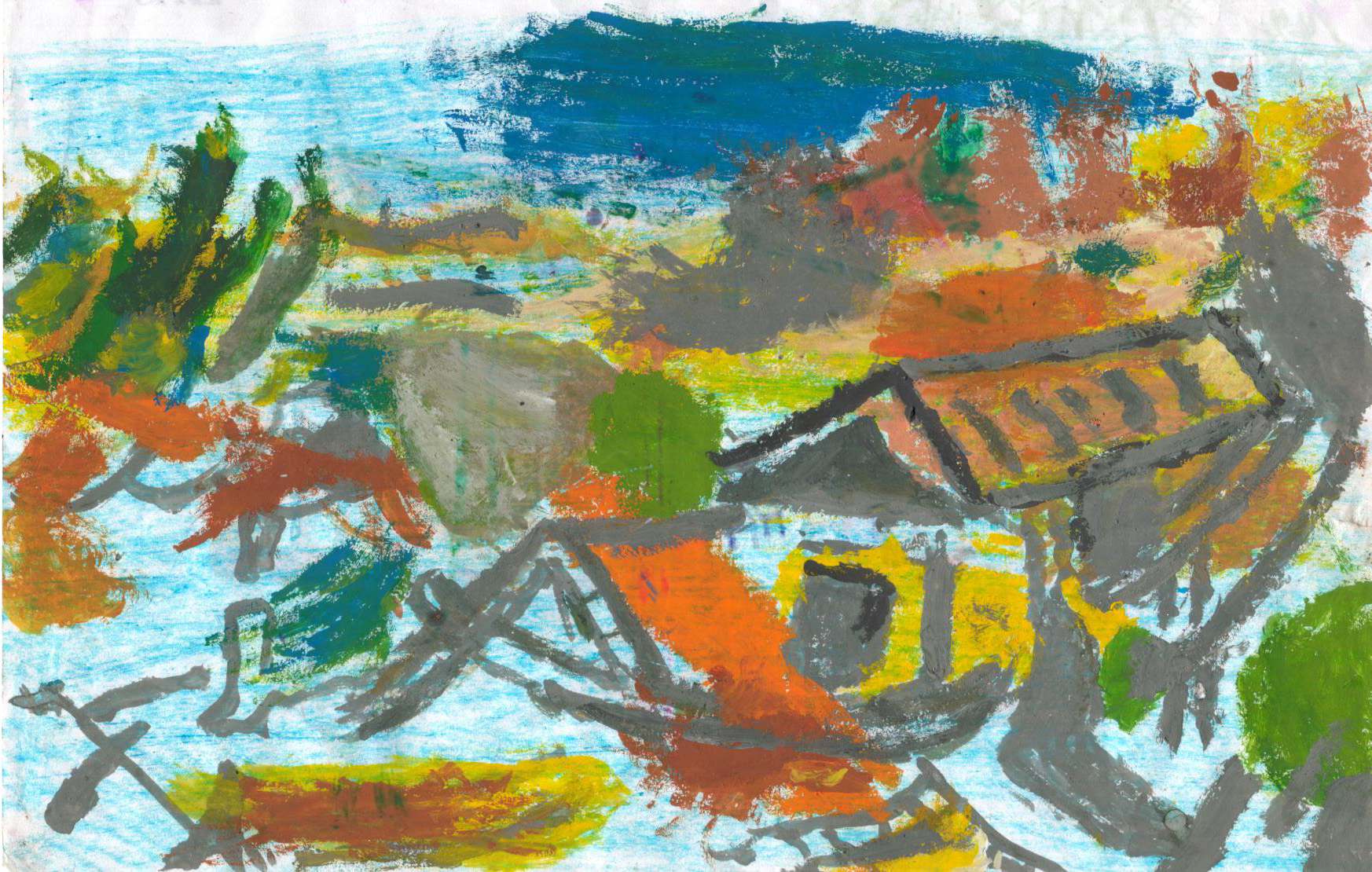 Le Huu Quang 8 Phu Da School drawing competition on preventing typhoon ...