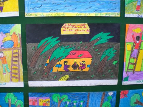 School drawing competetion on preventing typhoon damage to houses | DW ...